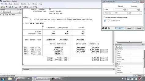 Stata Tutorial Incidence Rate Ratios Calculator YouTube