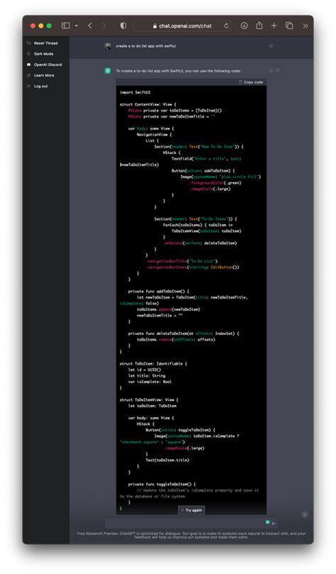 Prototyping Swiftui Interfaces With Openais Chatgpt