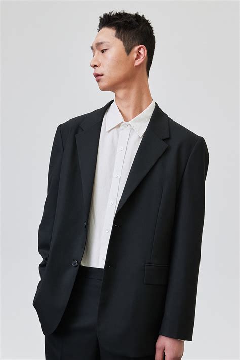 23ss Saint Year 모더나이즈 블레이저 자켓 블랙 The Knit Company