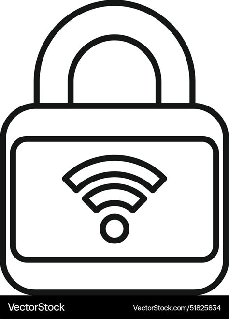 Wifi Symbol Inside A Padlock For Secure Connection