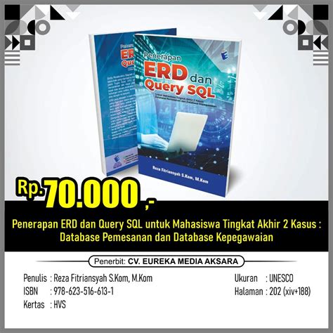 jual penerapan erd dan query sql untuk mahasiswa tingkat akhir 2 kasus