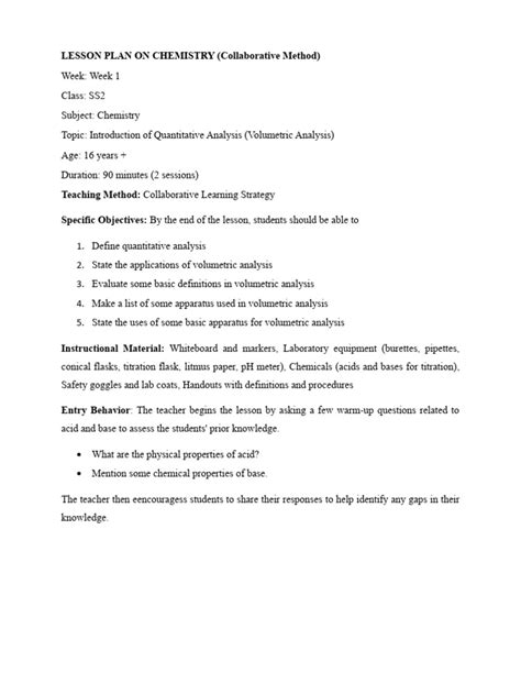 Collaborative Validation Pdf Titration Chemistry