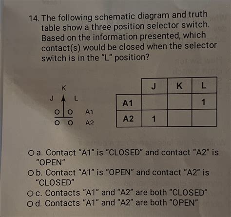 Solved The Following Schematic Diagram And Truth Table Show A Three