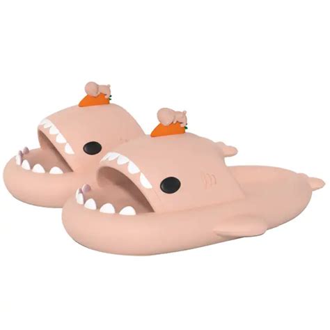 Crouching Bunny Shark Slides For Adults Creamshark