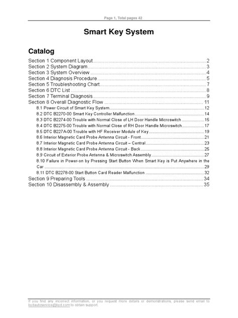 Comprehensive Smart Key System Diagnostic Guide Sections 1 8 Detail System Components Comprehensive Smart Key System Diagnostic Guide Sections 1 8 Detail System Components