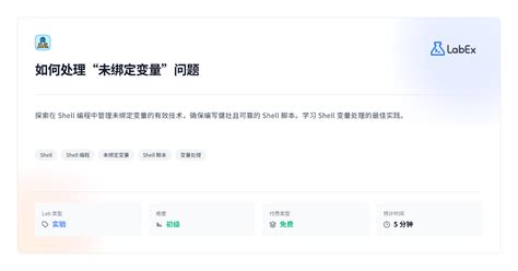 如何处理 未绑定变量”问题 Labex