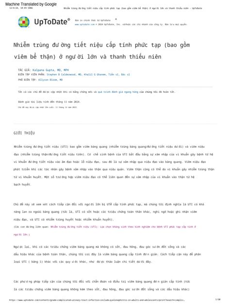 Acute Complicated Urinary Tract Infection Including Pyelonephritis In Adults And Adolescents