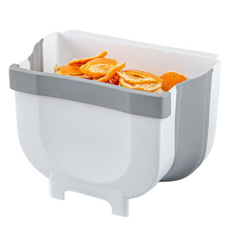 rw base gray collapsible mini trash can 10 x 7 1 4 x 7 1 4 1