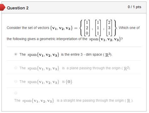 Solved Consider The Set Of Vectors {v 1 V 2 V 3} {[1 2