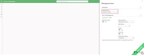 Message Import Process For D365 Warehouse Management Only Mode