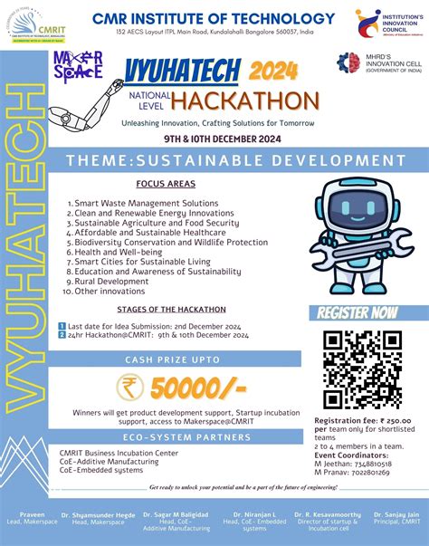 Vyuhatech National Level Hackathon 2024 Cmr Institute Of Technology Bengaluru Hackathon