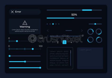 Control Ui Elements Kit Stock Vector 5464706 Crushpixel