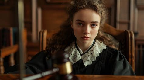 Free Judicial Setting Portrait Image Courtroom Judge Woman