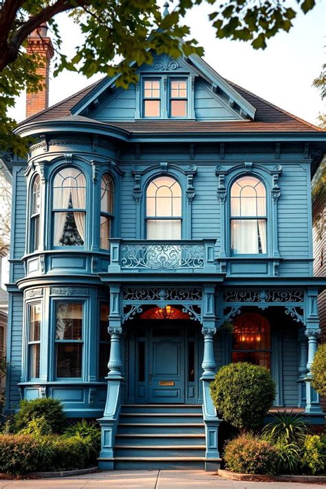 Discover The Beauty Of Blue Victorian House In Roville Historic