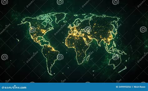 Glowing Neural Connections Overlaying A World Map Of Interconnected Networks And Data Points