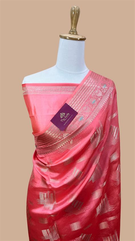 Pure Raw Mango Silk Handloom Banarasi Saree The Crafts Banaras
