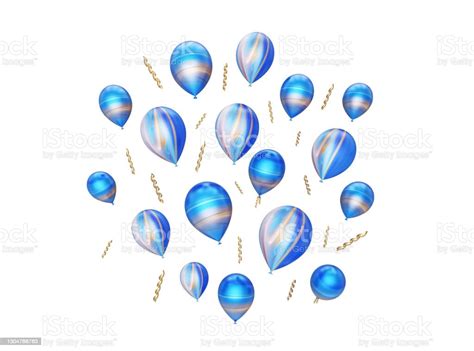 흰색 배경에 고립 된 비행 아름다운 파란색 풍선의 많은 3d 렌더링 0명에 대한 스톡 사진 및 기타 이미지 0명 3차원 형태 가격 Istock