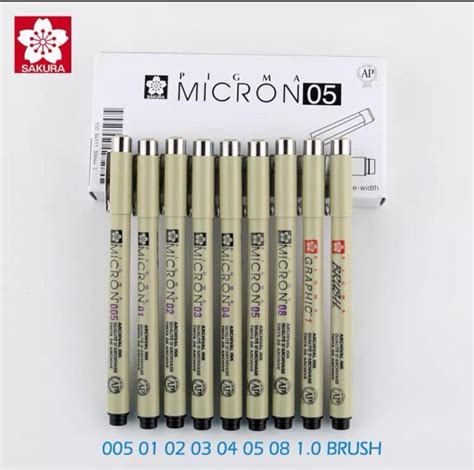Sakura Pigma Micron Pen Drawing Fine Lines Black Ink 3 Pen Set Etsy