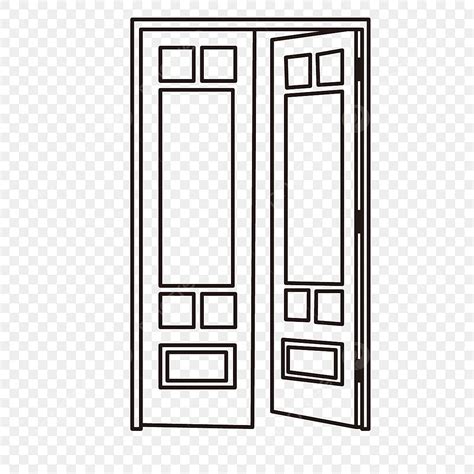 Open Door Clip Art Black And White