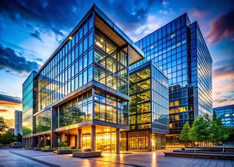Stunning Modern Architectural Exterior Of An Ebr Building In A Vibrant Cityscape A Detailed