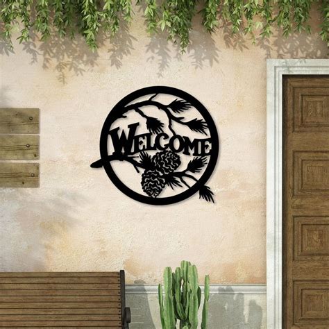 Welcome Metal Wall Art Unique Home Porch Decor New House Metal T