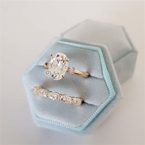 Anillos De Compromiso De Diamante Lab Y Moissanita Perpetua Mexico