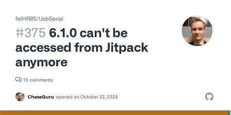 610 Cant Be Accessed From Jitpack Anymore · Issue 375 · Felhr85usbserial · Github