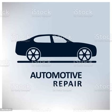자동 센터입니다 자동 수리 서비스입니다 자동차입니다 회색 배경 공연에 대한 스톡 벡터 아트 및 기타 이미지 공연 금속의