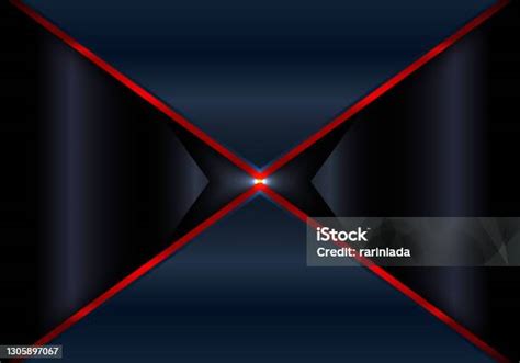 빨간색 선 기술 개념과 추상 배경 파란색 삼각형 기하학적 중첩 레이어 0명에 대한 스톡 벡터 아트 및 기타 이미지 0명 3차원 형태 가리기 Istock