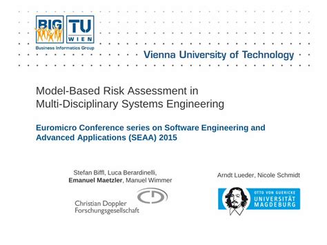 Pdf Model Based Risk Assessment In Multi Disciplinary Systems