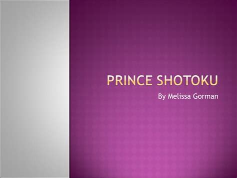Prince Shotoku Ppt
