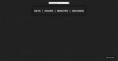 Countdown Timer Codesandbox Countdown Timer Codesandbox