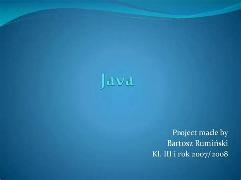 PPT Java PowerPoint Presentation Free Download ID 5164101