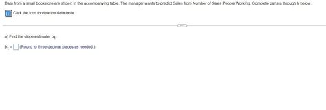 Solved Data Tabledata From A Small Bookstore Are Shown In