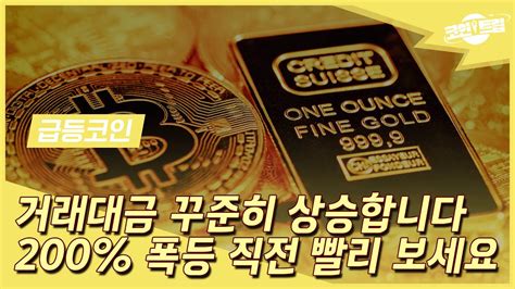 🔥급등코인🔥 이번주 급등코인 공개합니다 꾸준히 거래대금 올라옵니다 200 폭등 직전 코인추천 비트코인 이더리움 리플 도지코인 비트코인골드 Youtube