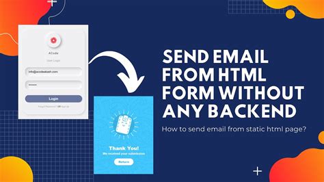 Send Email From Html Form Without Any Backend How To Send An Email