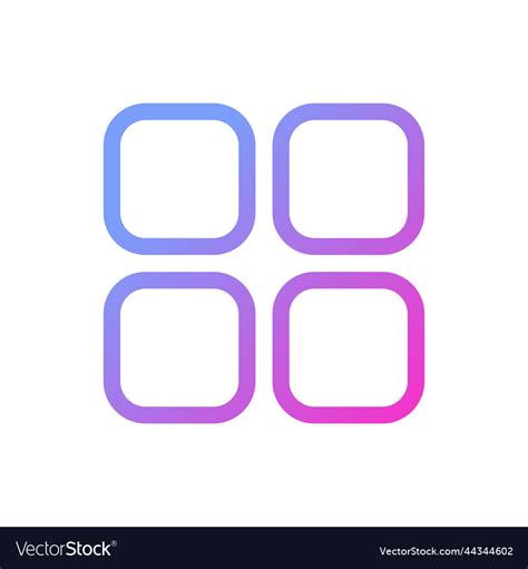 Mobile App Menu Pixel Perfect Gradient Linear Ui Vector Image