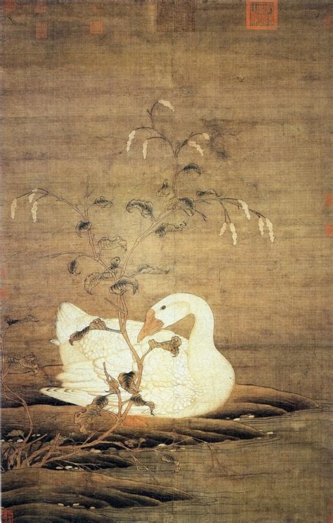宋徽宗赵佶 芙蓉锦鸡图 百幅中国名画 潮河边人 潮河边人博客