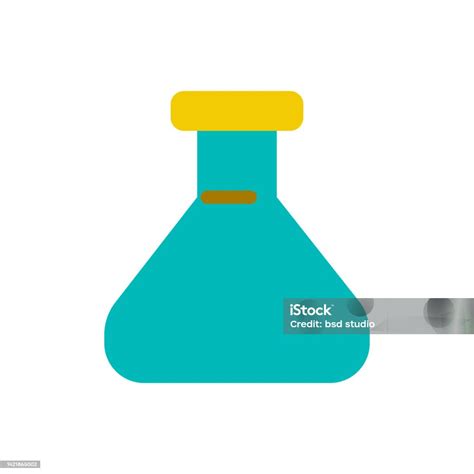 Icône Dinterface Utilisateur De Couleur Plate De Flacon Erlenmeyer
