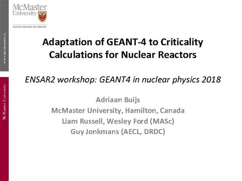 Adaptation Of Geant4 To Criticality Calculations For Nuclear