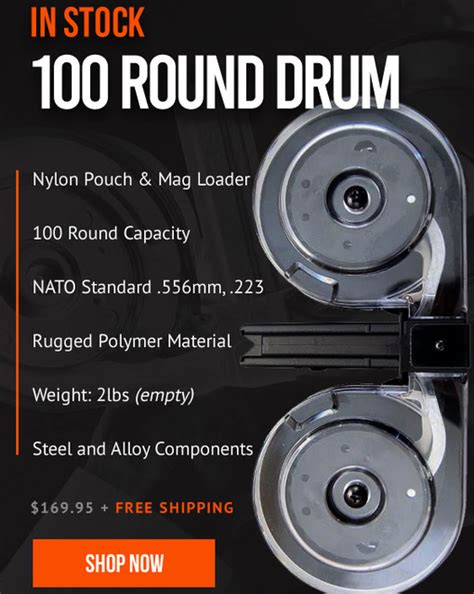 RW Arms 100 Round Drum Magazine