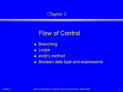 Chapter 3 Flow Of Control L L Chapter