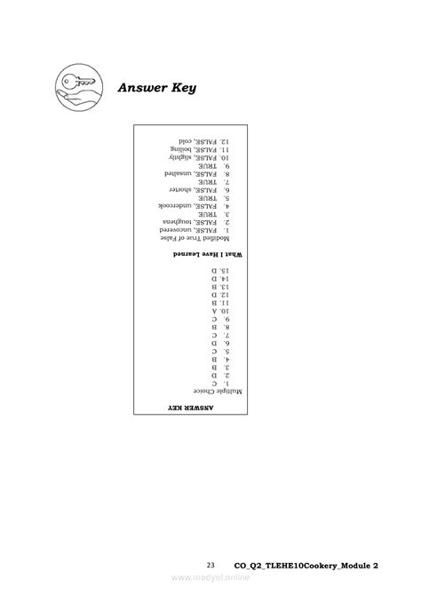 Tle Home Economics 10 Quarter 2 Module 2 Prepare Vegetable Dishes Cookery Nc Ii Grade 10