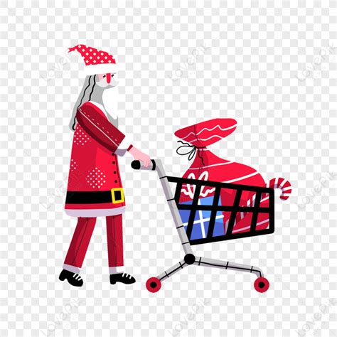 플랫 크리스마스 일러스트 쇼핑선물가방리스트 Png 일러스트 무료 다운로드 Lovepik