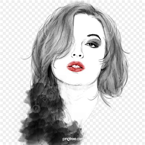 수채화 손으로 그린 캐릭터 여자 일러스트 초상화 아바타 그림 아름다움 삽화 튐 Png 일러스트 및 Psd 이미지 무료 다운로드 Pngtree