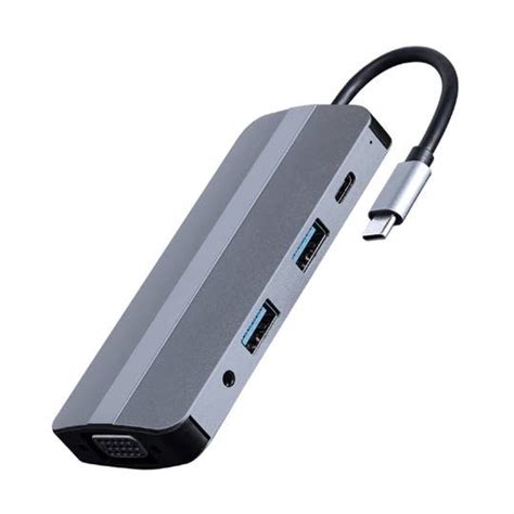 8 In 1 USB Type C Multiport Adapter In Silver Cablematic