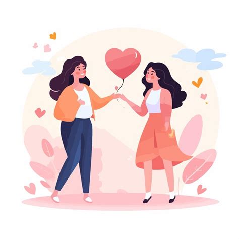 С Днем дружбы плоская векторная иллюстрация Премиум вектор