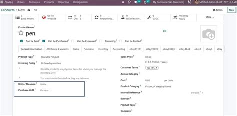Unit Of Measure In Odoo 16