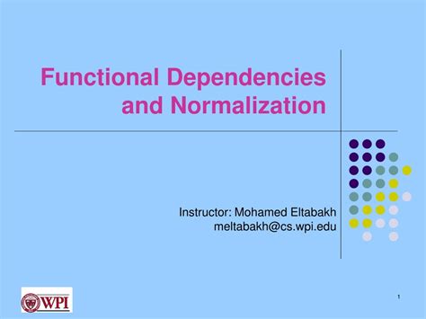 Ppt Functional Dependencies And Normalization Powerpoint Presentation Id877453