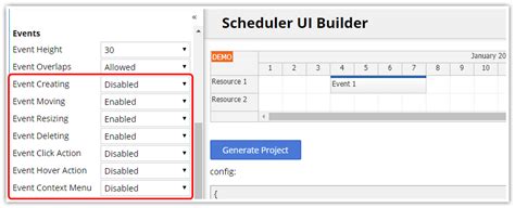 Html5javascript Scheduler Online Configurator Daypilot Code